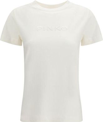 Pinko Wei&szlig;es Baumwoll-T-Shirt
