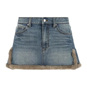 Alexander Wang Minijupe en jean - Femme - Jupes - Bleu - Taille: W24