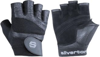 Silverton PRO Plus Fitness Handschuhe Herren & Damen, Verstellbarer Handgelenkverschluss, Hochwertige Ledereinsätze, langlebige Doppelnähte, Trainingshandschuhe