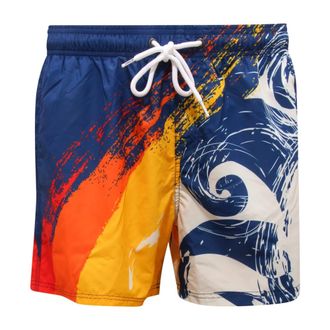Sundek Homme, Maillots de bain, Bleu, Taille: XL Printed Boards Swimshorts