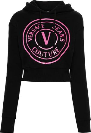 Versace Jeans Couture Femme, Sweatshirts et sweats &agrave; capuche, Noir, Taille: 36 FR SweaT-shirt Vembl Gummy Glitter