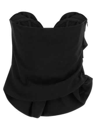 Magda Butrym Off-Shoulder Corset Bodysuit - Black
