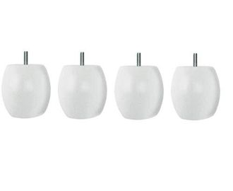 Margit Brandt Douceur Boule 3700527825632 Bettbeine, Holz, Weiß, Höhe 7,5 cm, 4 Stück