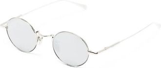Chlo&eacute; CH0414S-002 Round Frame Silver Metal Sunglasses - Silver