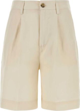 Woolrich Femme, Shorts, Beige, Taille: W29 Bermudas pliss&eacute;s