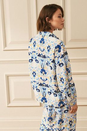 Laura Ashley Druckbluse Laura Ashley Waxton Bluse zum Kn&ouml;pfen (1-tlg)