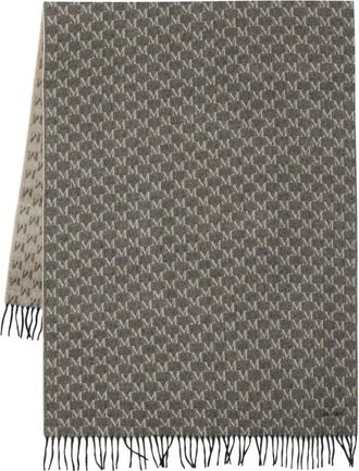 Max Mara Schal mit Monogrammmuster - Schwarz