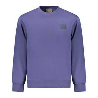 Timberland SweaT-shirt &agrave; col rond avec badge en silicone BB - Homme - Sweatshirts et sweats &agrave; capuche - Bleu - Taille: XL