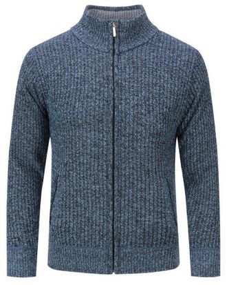 AlltheMen Strickjacke mit Stehkragen Herren klassischer Cardigan