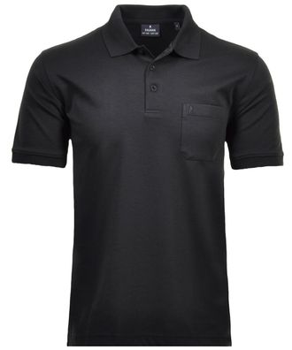 Ragman Herren RAGMAN Kurzarm Softknit Poloshirt 6X-Large, Schwarz-009