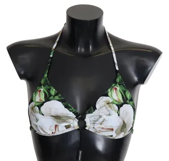 Dolce & Gabbana Floral Print Halter Bikini Top - Multicolor