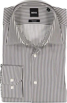 HUGO BOSS Herren Hemd schwarz Baumwolle