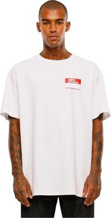 Mister Tee Unisexe Upscale Hey My Name is T-Shirt Oversize 100% Coton, Blanc, Taille 5XL, XXXXXL Mixte