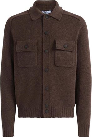 Gran Sasso Giubbino Super Geelong - Homme - Pulls - Brun - Taille: M