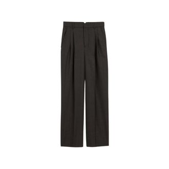 Ami Weite Hose mit hohem Bund - - Trousers - Damen - Grau - 2XS