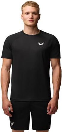 Castore AerTek T-shirt dentra&icirc;nement &agrave; manches courtes pour homme, noir, XX-Large