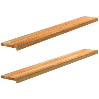 vidaXL Vidaxl - Appuis de fen&ecirc;tre 2 pcs marron clair bois de ch&ecirc;ne massif