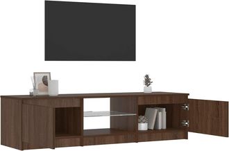 Generic TV-Schrank mit LED-Leuchten, TV-Board, Fernsehtisch, St&auml;nder, Konsole, Fernsehschrank, M&ouml;bel, Fernsehm&ouml;bel (Wei&szlig; 120x30x36 cm) (140 x 40 x 36 cm)