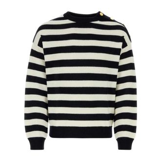 Valentino Garavani Homme, Pulls, Multicolore, Taille: M Pull ras du cou en laine et coton