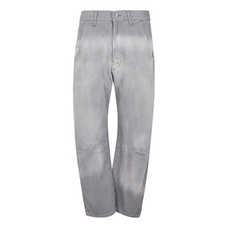Yohji Yamamoto Femme, Jeans, Gris, Taille: 40 FR Spotted Denim Wide Pants