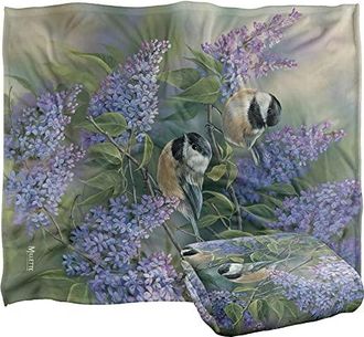 Trevco Wild Wings Chickadees Silky Touch Super Soft Throw Blanket 152 X 127 cm
