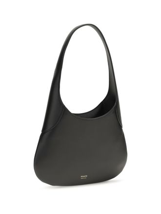 Khaite Womens Small Joan Hobo Shoulder Bag Black Calf Leather Bos Taurus