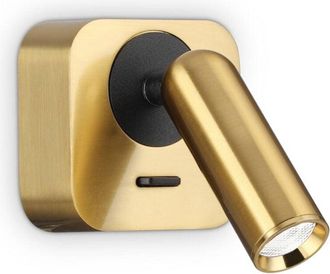 Ideal Lux Dekorative LED-Leseleuchte, quadratisch, Messing, 3000 k, 3,5 w