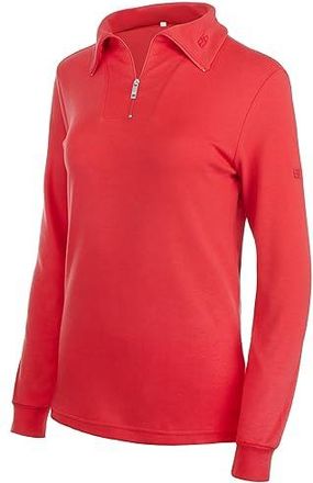 Brandsseller Medico T-Shirt de Ski et Agrave | Manches Longues en Coton et Fermeture | pour Femme | Rouge