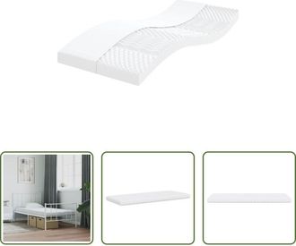 vidaXL Matratze 7 Zonen - Schaumstoffmatratze Wei&szlig; 80x200 cm 7-Zonen H&auml;rtegrad 20 ILD