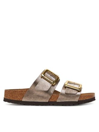 Birkenstock Pantoletten Sydney Cushion Buckle 1029372 Goldfarben