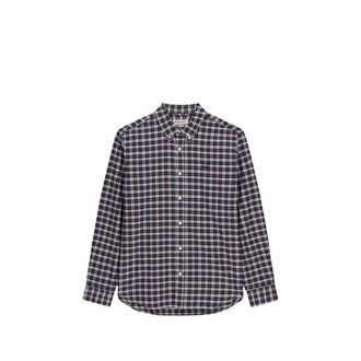Guess Chemise &agrave; carreaux &agrave; logo brod&eacute; en coton