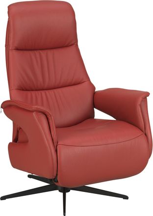 Welnova Relaxsessel, Rot, Leder, Echtleder, Spaltleder, 74x108x86 cm, Lederauswahl, erweiterbar (Typenauswahl), Relaxfunktion, Wohnzimmer
