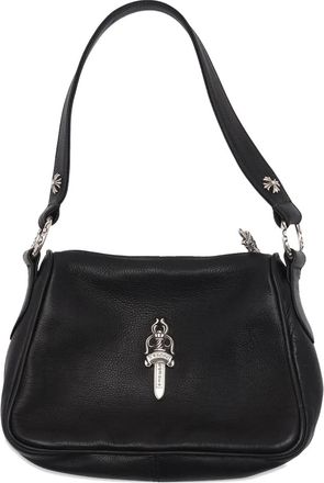 Chrome Hearts sac porté épaule en cuir - Noir