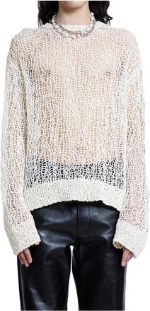 Jil Sander Homme, Pulls, Blanc, Taille: M CN LS Jumper