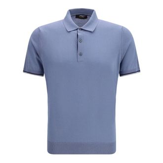 Moorer Polo en coton - Homme - Tops - Bleu - Taille: L