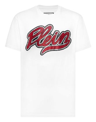 Philipp Plein Round Neck T-Shirt Strass Signature