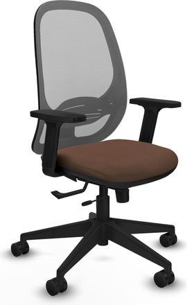 Piqueras y Crespo Idealer Arbeitsstuhl mit 2D-Armen, h&ouml;henverstellbare Lendenwirbelst&uuml;tze, ausgestattet mit Synchron/Translack und Schneidschaum, mit Rollen von 65 mm, 