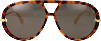 Bottega Veneta Aviator Sonnenbrille - - Accessories - unisex - Braun - 63 MM