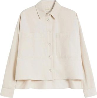 Max Mara Femme, Blouses et Chemises, Beige, Taille: 46 FR Wkdradente Cotton Drill Shirt