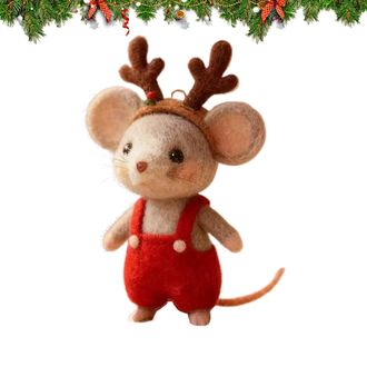 Generic Filzm&auml;use, leichte, niedliche Tierfigur, Weihnachtsfilzm&auml;use, Ornamente, f&uuml;r H&ouml;hle, B&uuml;cherregale, Schreibtische, Innen- und Au&szlig;enbereich, Fensterbank,