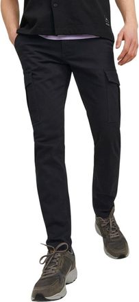 Jack & Jones Herren Cargohose Jpstace Jjtucker AMA Noos, Schwarz/Details: Solide., 33W / 32L