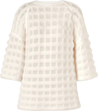 Genny Femme, Pulls, Blanc, Taille: 40 FR Pull en maille &agrave; col rond