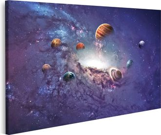 Islandburner Bild auf Leinwand Planeten des Sonnensystems Wandbild Poster Bilder 80x40cm