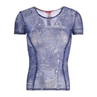Diesel Damen, Oberteile, Blau, SGr&ouml;&szlig;e