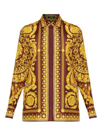 Versace Chemisier en soie fleurie Versace