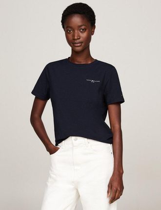 Tommy Hilfiger Rundhalsshirt 1985 REG MINI CORP LOGO C-NK SS mit Tommy Hilfiger Logoschriftzug und Bestickung