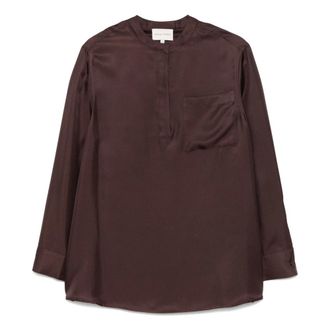 Loulou Studio Choco Bluse - - Blouses & Shirts - Damen - Braun - XS