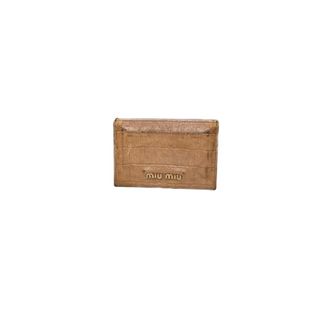 Miu Miu Porte-cartes vintage Miu Miu effet croco Pre-owned - Femme - Pre-owned - Brun - Taille: ONE Size