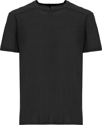 Rick Owens Homme, Tops, Noir, Taille: S T-Shirt en Viscose et Soie