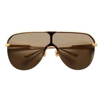 Bottega Veneta Long Ribbon Shield Sonnenbrille - - Accessories - Damen - Gelb - ONE SIZE